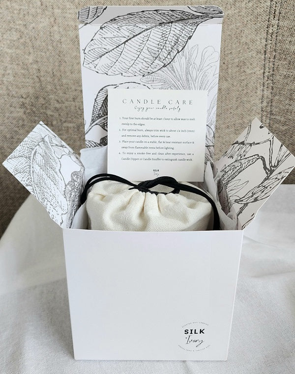 Custom Candle Gifts Singapore | Silk Ivory Candles